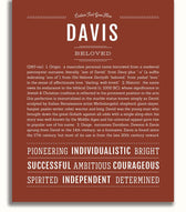 Davis | Name Art Print – Name Stories