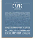 Davis | Name Art Print – Name Stories