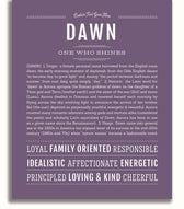 Dawn | Name Art Print – Name Stories