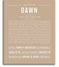 Dawn Personalized Name Meaning Art Prints – Name Stories