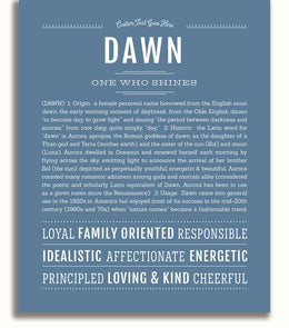 Dawn | Name Art Print – Name Stories