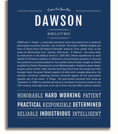 Dawson Personalized Name Meaning Art Prints – Name Stories
