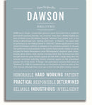 Dawson Personalized Name Meaning Art Prints – Name Stories
