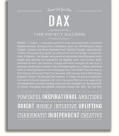 Dax | Name Art Print – Name Stories