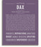 Dax | Name Art Print – Name Stories