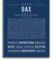 Dax Personalized Name Meaning Art Prints – Name Stories