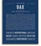 Dax Personalized Name Meaning Art Prints – Name Stories