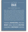 Dax Personalized Name Meaning Art Prints – Name Stories