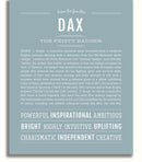Dax | Name Art Print – Name Stories