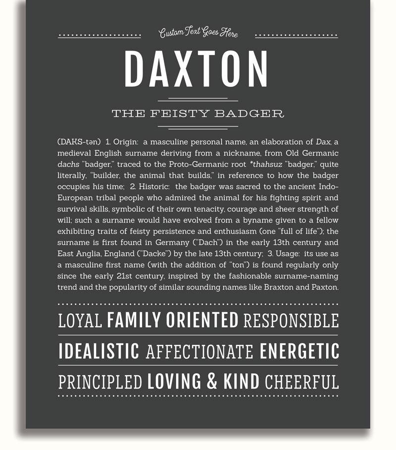 Daxton | Name Art Print – Name Stories