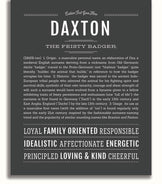 Daxton | Name Art Print – Name Stories