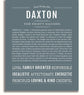Daxton Personalized Name Meaning Art Prints – Name Stories