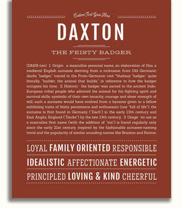 Daxton | Name Art Print – Name Stories