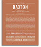 Daxton Personalized Name Meaning Art Prints – Name Stories