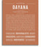 Dayana Personalized Name Meaning Art Prints – Name Stories