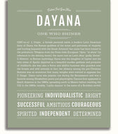 Dayana | Name Art Print – Name Stories