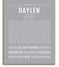 Daylen Personalized Name Meaning Art Prints – Name Stories