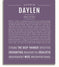 Daylen Personalized Name Meaning Art Prints – Name Stories