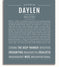 Daylen Personalized Name Meaning Art Prints – Name Stories