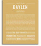 Daylen Personalized Name Meaning Art Prints – Name Stories