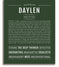 Daylen Personalized Name Meaning Art Prints – Name Stories