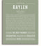 Daylen Personalized Name Meaning Art Prints – Name Stories
