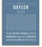 Daylen Personalized Name Meaning Art Prints – Name Stories