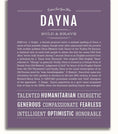 Dayna | Name Art Print – Name Stories