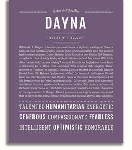 Dayna | Name Art Print – Name Stories