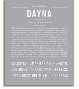 Dayna | Name Art Print – Name Stories