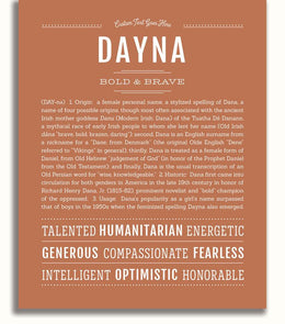 Dayna | Name Art Print – Name Stories