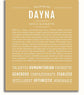 Dayna | Name Art Print – Name Stories