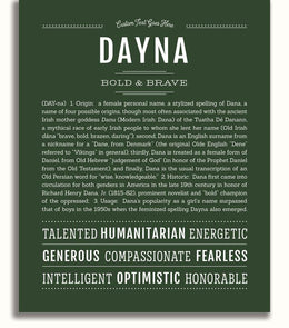 Dayna | Name Art Print – Name Stories