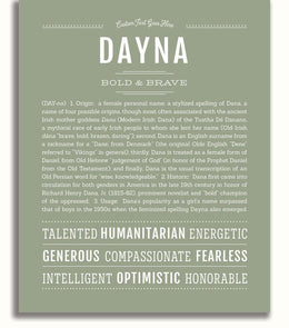 Dayna | Name Art Print – Name Stories