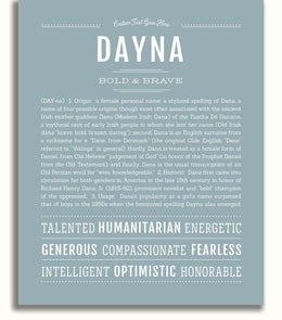 Dayna | Name Art Print – Name Stories