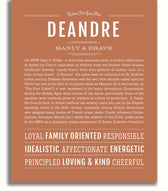 Deandre | Name Art Print – Name Stories