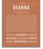 Deanna | Name Art Print – Name Stories