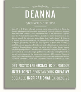 Deanna | Name Art Print – Name Stories