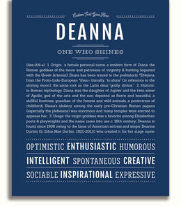 Deanna | Name Art Print – Name Stories