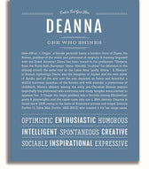 Deanna | Name Art Print – Name Stories