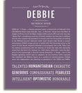 Debbie | Name Art Print – Name Stories