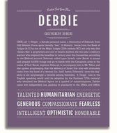 Debbie | Name Art Print – Name Stories