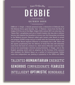 Debbie | Name Art Print – Name Stories