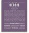 Debbie Personalized Name Meaning Art Prints – Name Stories