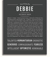 Debbie | Name Art Print – Name Stories