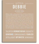 Debbie | Name Art Print – Name Stories