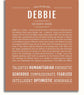 Debbie Personalized Name Meaning Art Prints – Name Stories