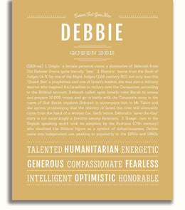Debbie | Name Art Print – Name Stories