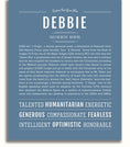 Debbie | Name Art Print – Name Stories