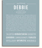 Debbie Personalized Name Meaning Art Prints – Name Stories